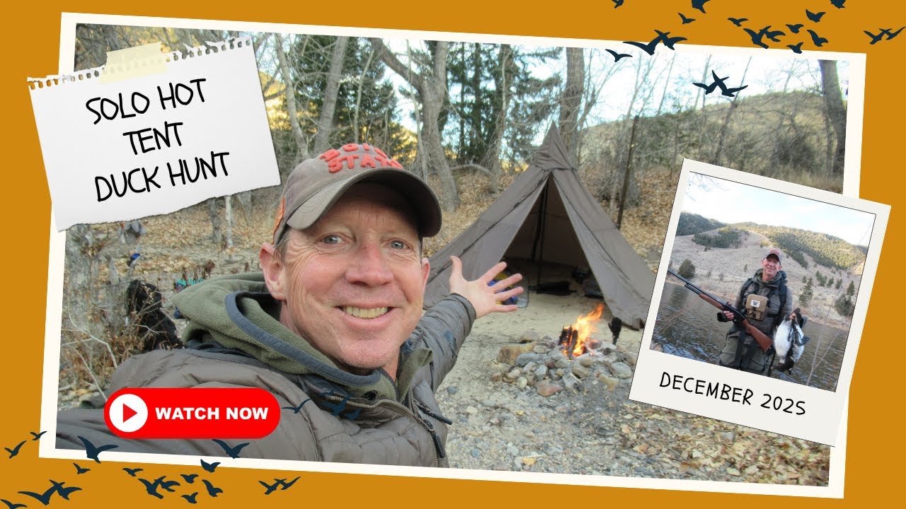 Solo Hot Tent Duck Hunt | 2 Nights Alone on a Montana River - YouTube