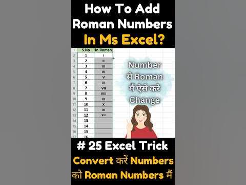 How To Add Roman Number In Ms Excel🔥 #excel #exceltips #exceltutorial #shorts - YouTube