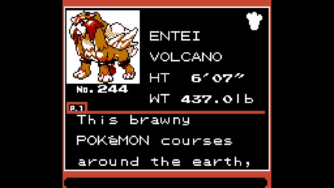 How to get Entei in Pokemon Crystal - YouTube