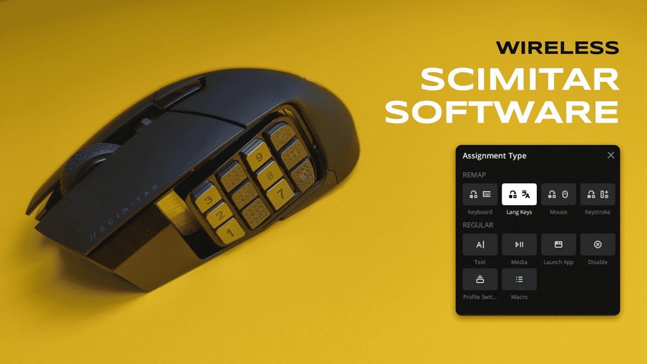 Corsair Scimitar Elite Wireless Mouse IQue Software Review - YouTube