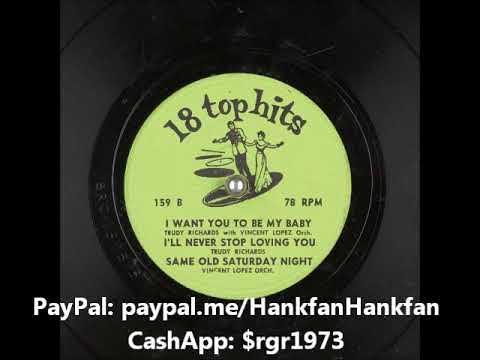 I'll Never Stop Loving You ~ Trudy Richards (1955) - YouTube