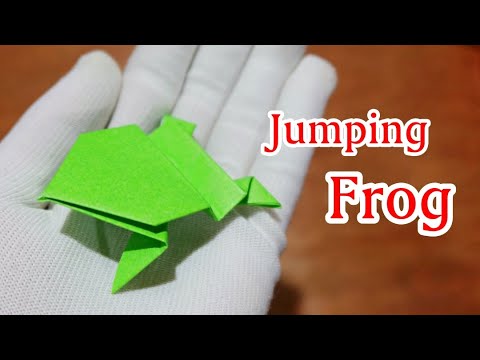 How to fold a Jumping Frog. origami. Paper craft tutorial. - YouTube