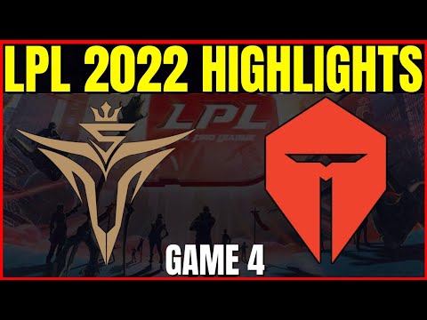 V5 vs TES HIGHLIGHTS Game 4 Round 5 LPL Spring Playoffs 2022 Victory ...