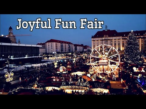 Joyful Funfair 🎠 Sound Effects Theme Park Ambience ASMR 🎇 4 hours of ...