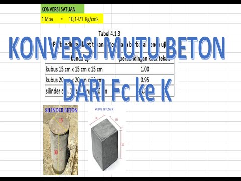 √ Beton K 300 sama dengan FC berapa? Ini Beda Mutu Beton K vs MPA