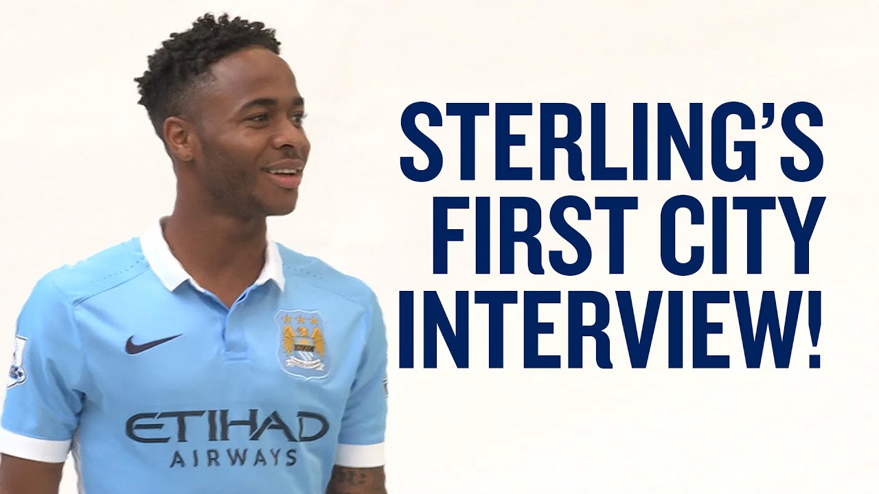 EXCLUSIVE Raheem Sterling's First Man City Interview - YouTube