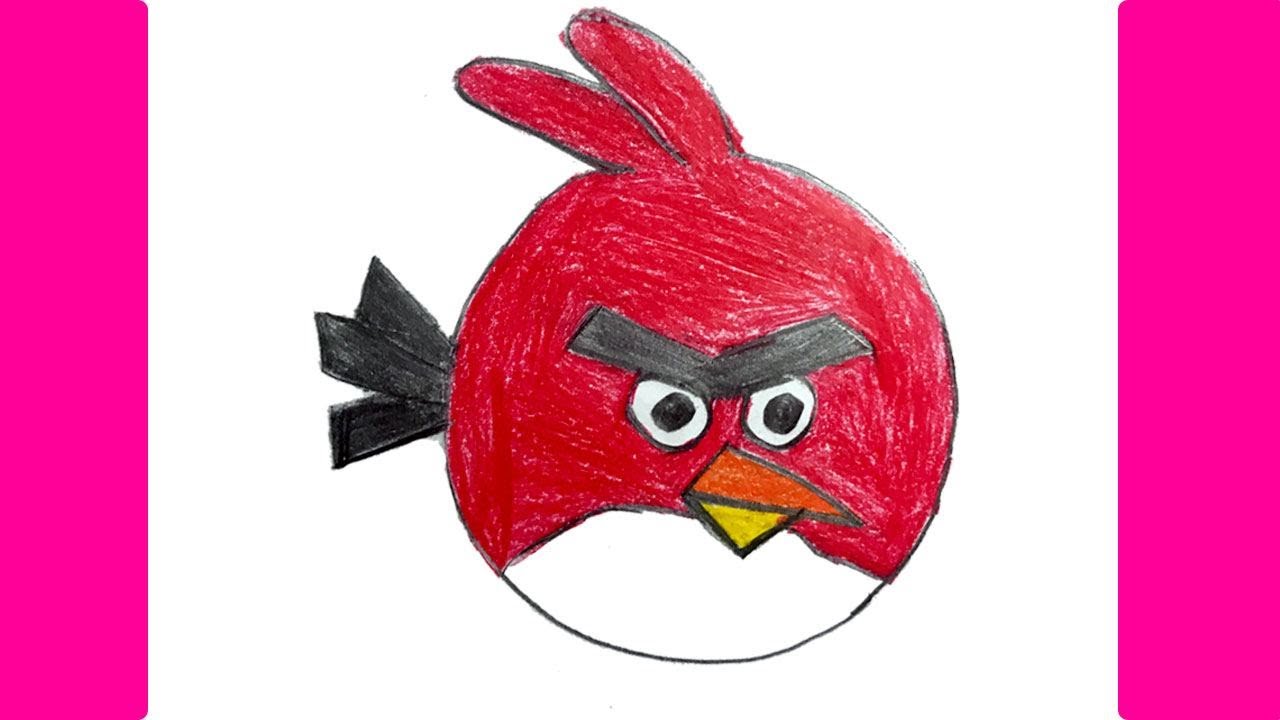 Simple Drawing Angry Bird Easy | How to Draw Angry Birds - YouTube
