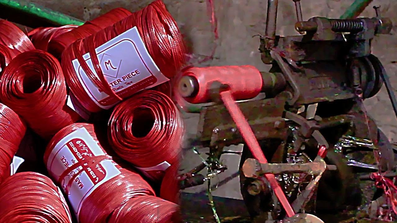 Making of Plastic Rope in Factory. Manufacturing of Ploytape - YouTube