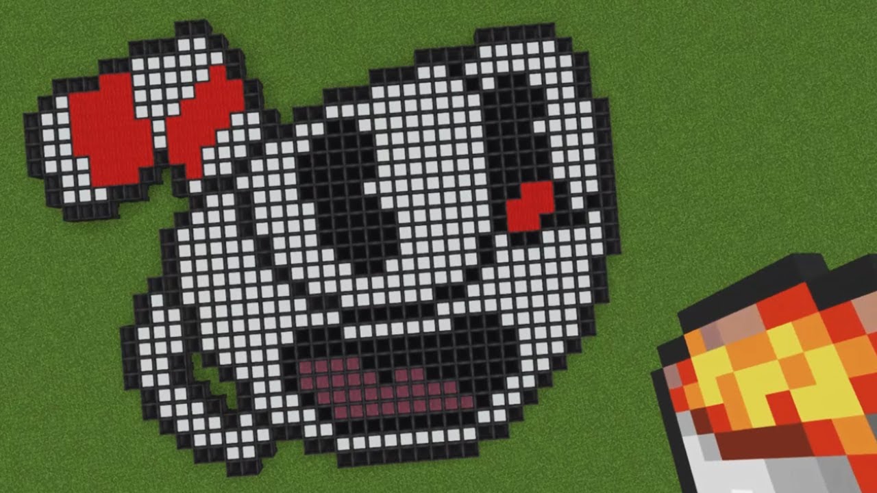 CupHead How To Draw in Minecraft? | Pixel Art CupHead and Mugman - YouTube