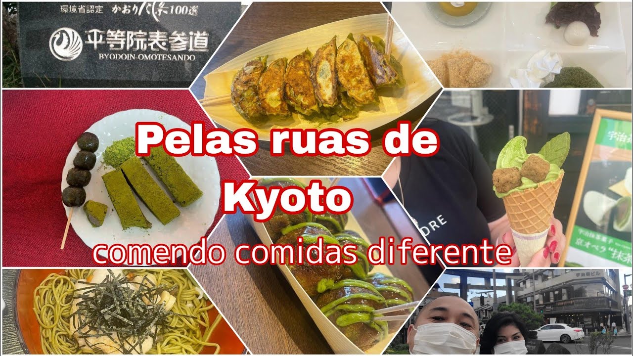 andando nas ruas de kyoto e experimentando comidas diferentes - YouTube
