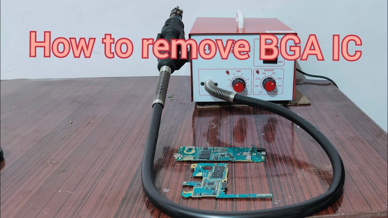 how to remove BGA IC using SMD rework station - YouTube
