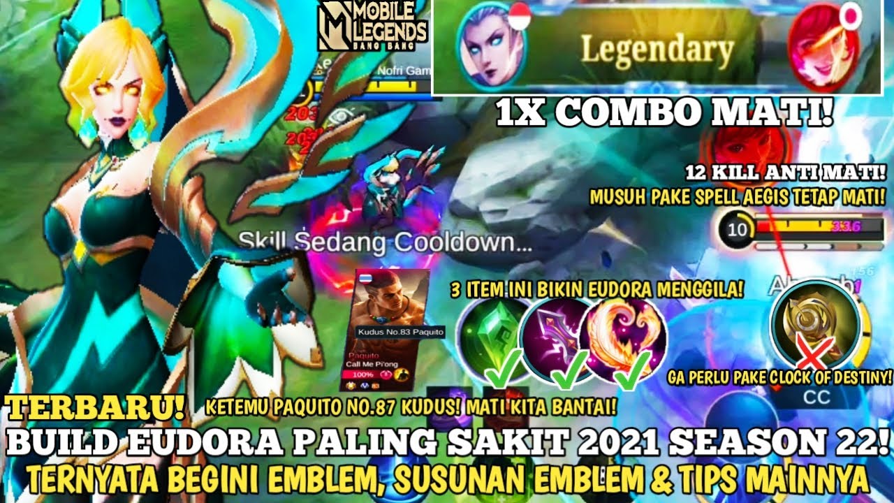 TERBARU! BUILD EUDORA PALING SAKIT 2021 SEASON 23 - ITEM EUDORA ...