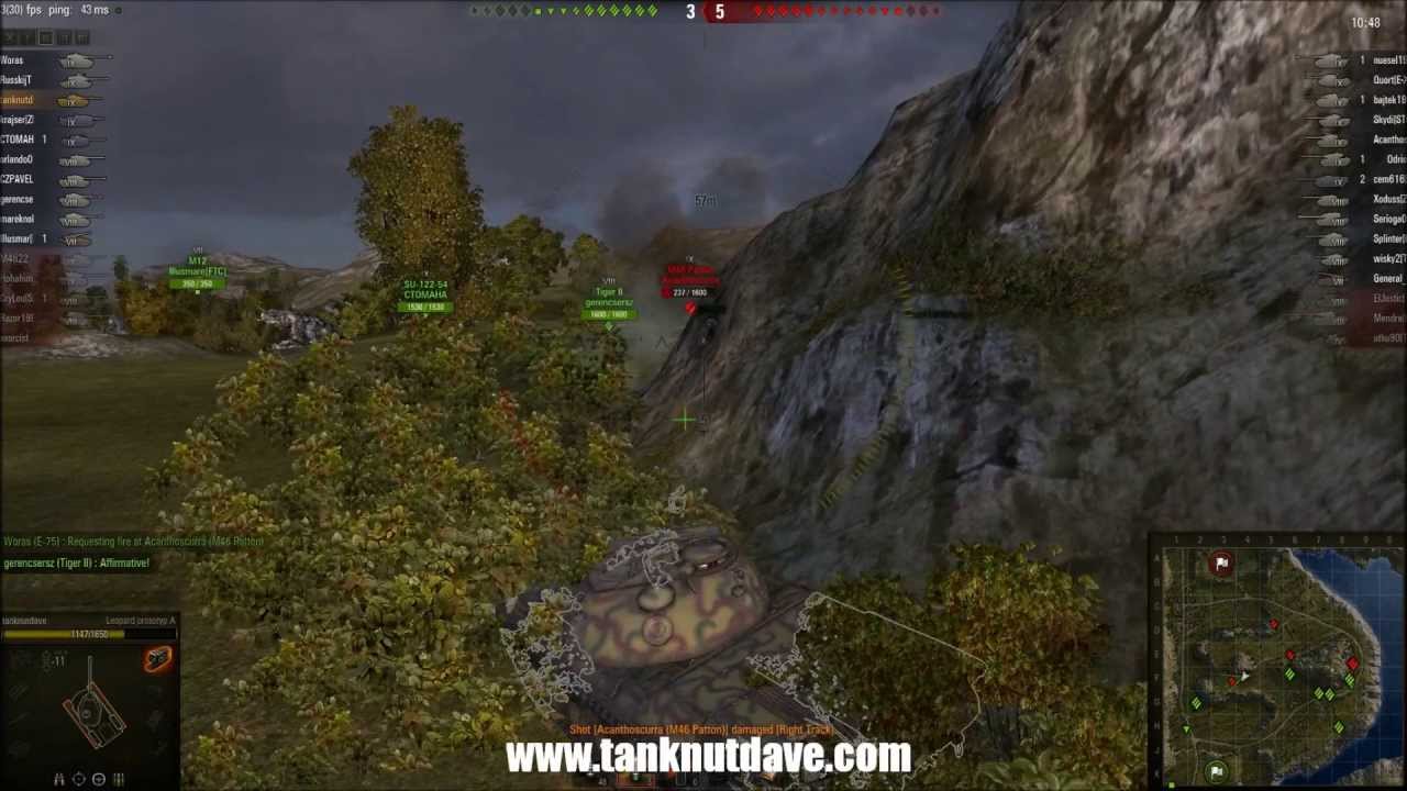 WOT Map Tactic On Cliff - Leopard PTA 7 Kills 6 Medals - YouTube
