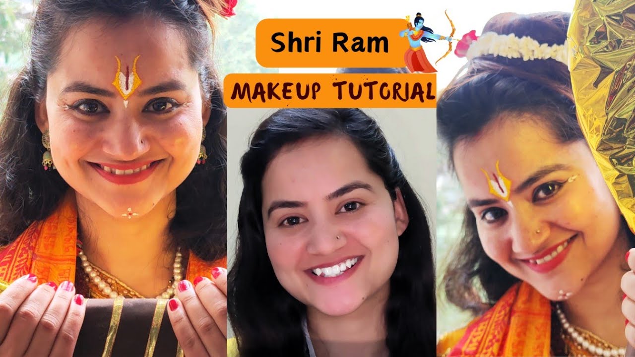 Shri Ram | Makeup & Hairstyle | Tutorial Video #ram #makeup #tutorial # ...