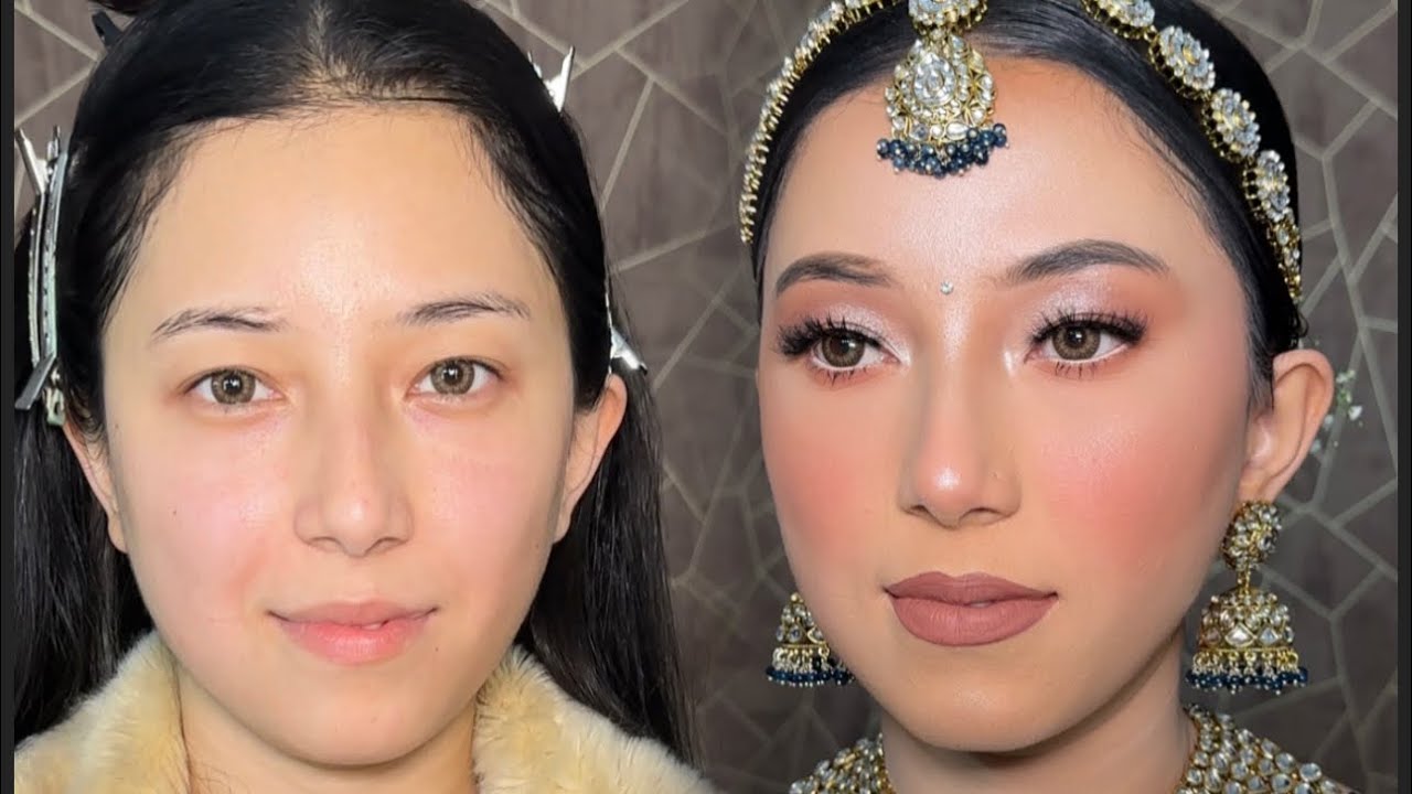 Nepali Bridal Transformation 😱| Makeup Tutorial by @Manveenmakeovers # ...
