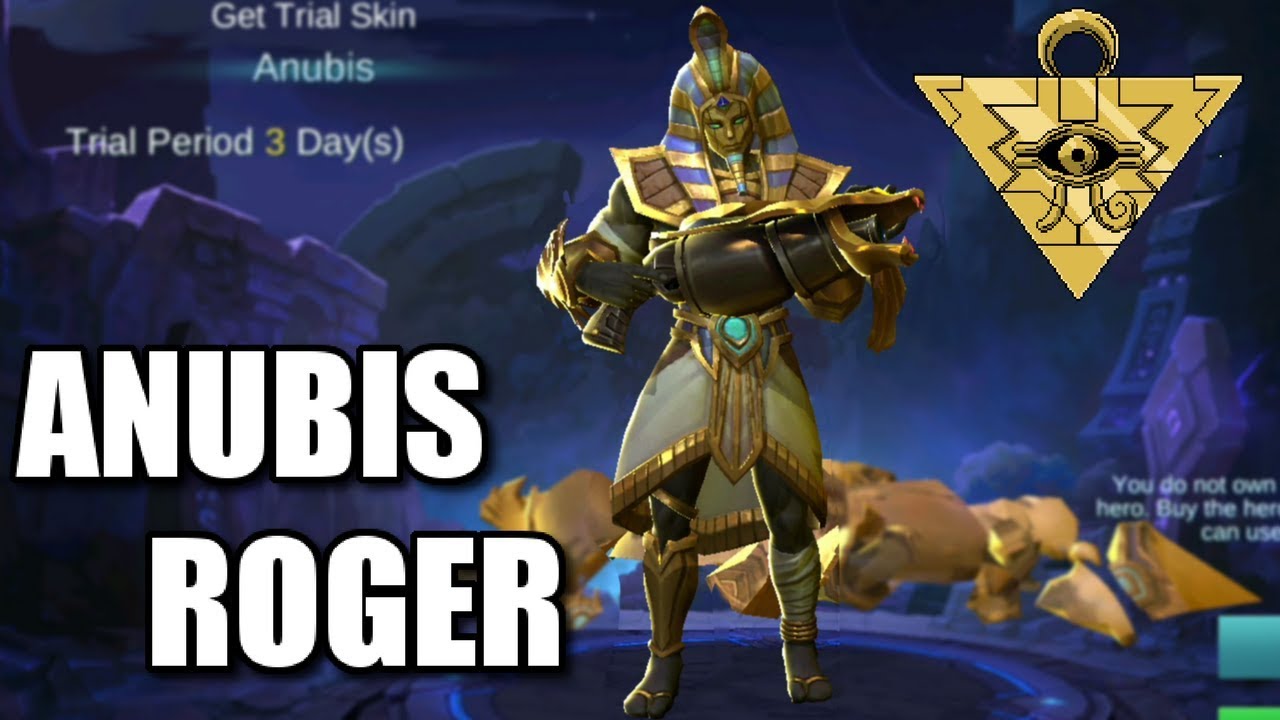 ROGER ANUBIS SKIN ANIMATION ENTRY AND SKILLS - YouTube