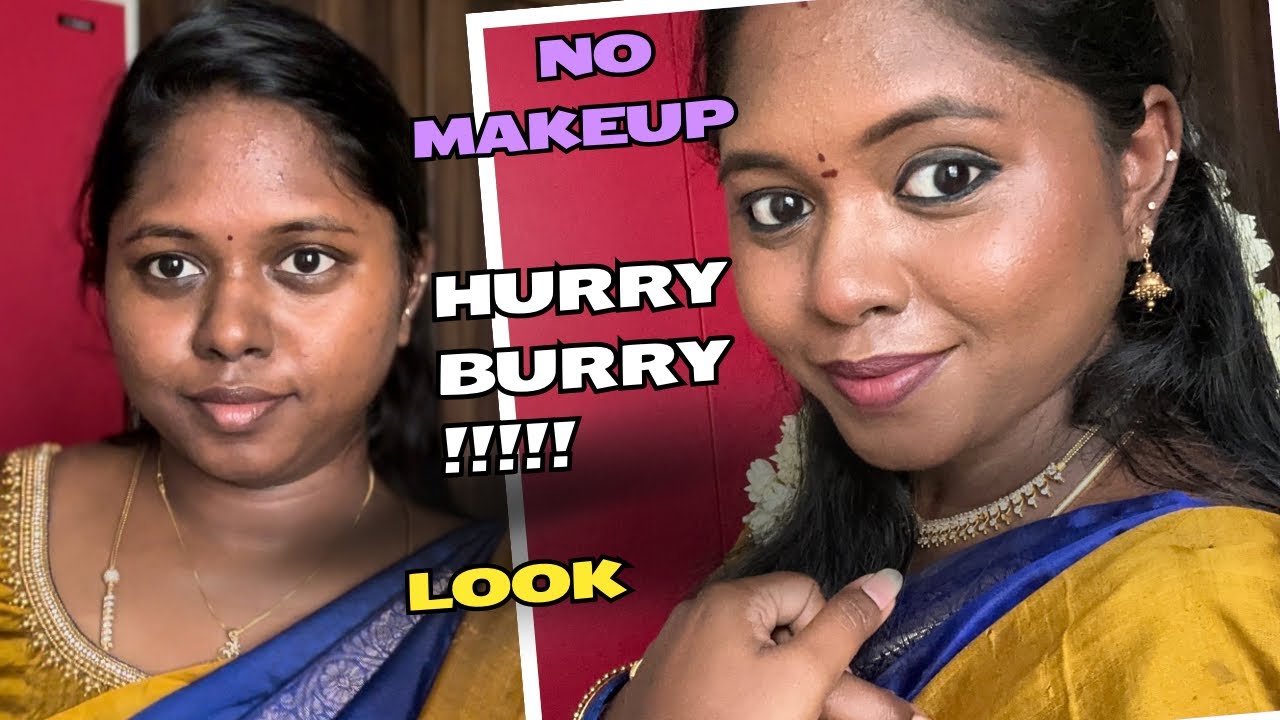 HURRY BURRY ! GET READY WITH ME FOR A VALAIKAAPU FUNCTION | no makeup ...