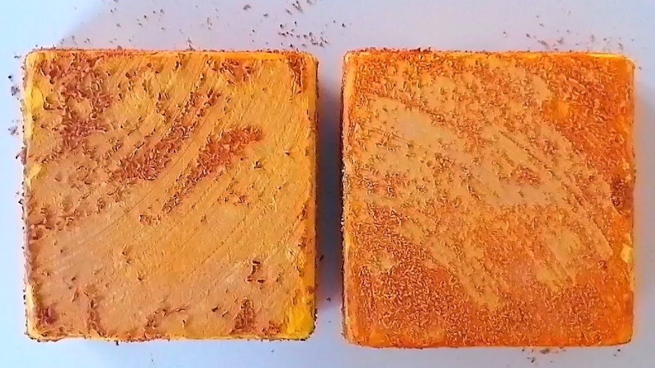 Flaky Orange & Yellow Dyed Gym Chalk | Powder Play #dyedgymchalk #asmr ...