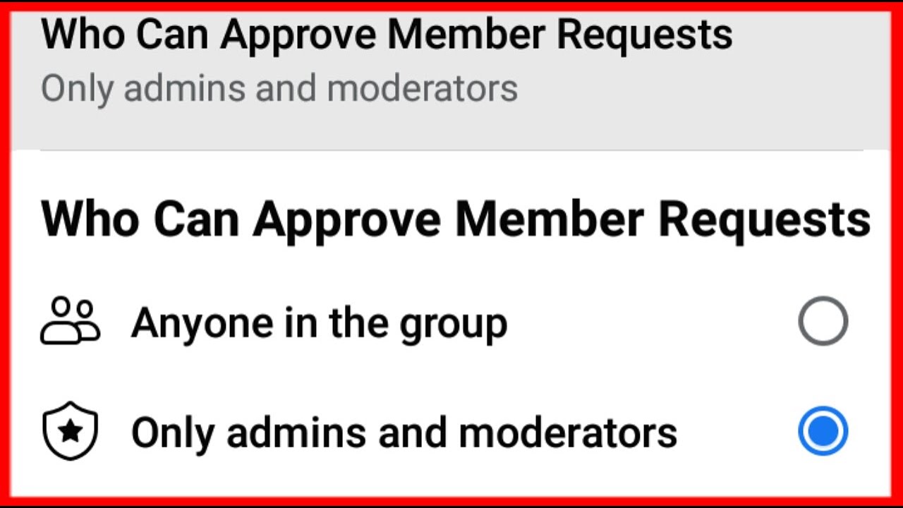 Facebook Group : Who Can Approve Member Request ( Any one in the group ...
