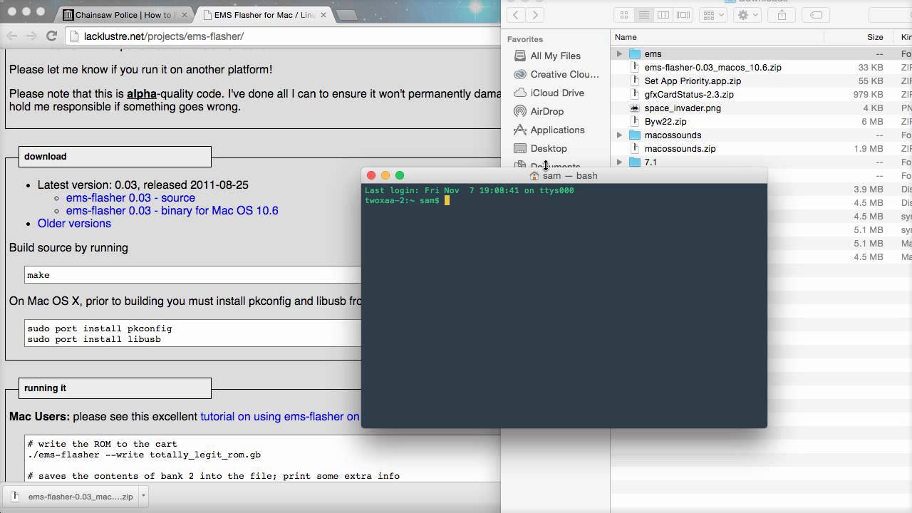 EMS Flasher on Mac OS X - YouTube