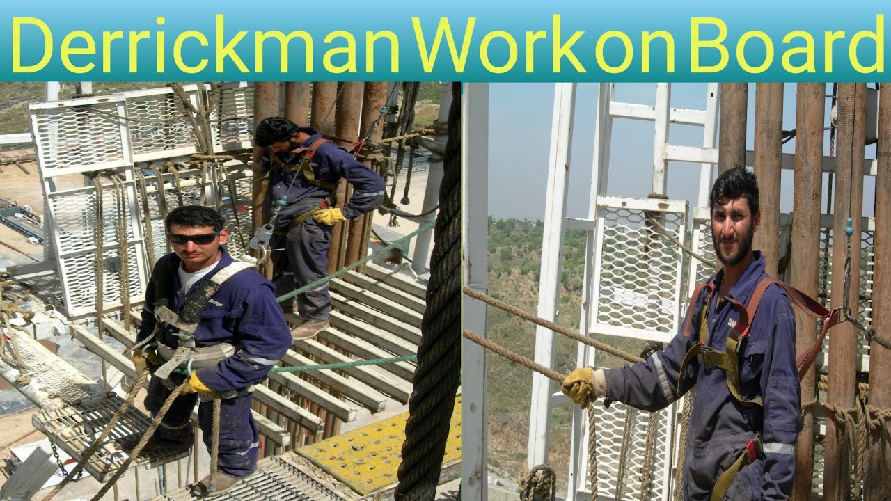 Derrickman Work On Monkey Board Part 10 ! Drilling Rig Schlumberger ! # ...