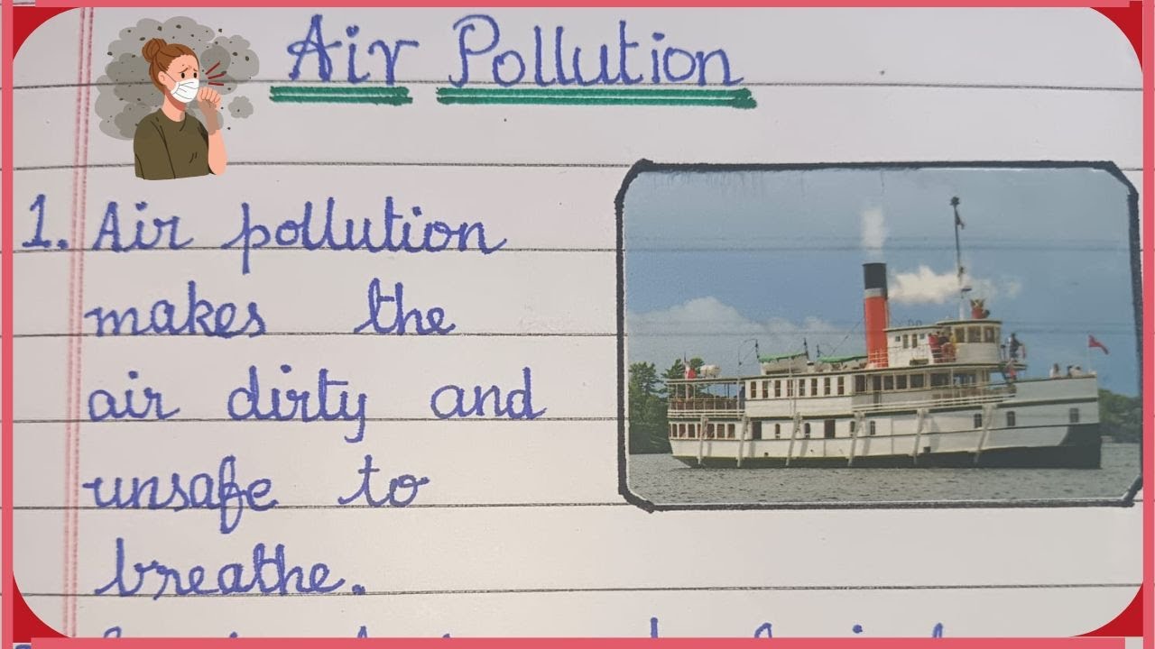 10 Lines on Air Pollution in Cursive Writing | Essay on Air Pollution ...