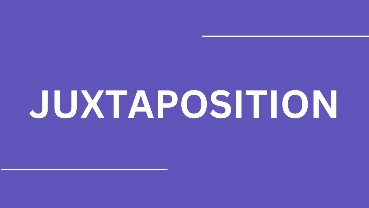 How To Pronounce JUXTAPOSITION - YouTube