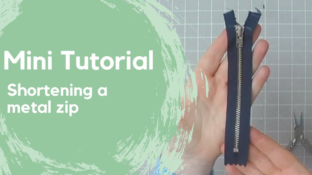 Jeans Making | How to shorten a metal zip | Upcycling a zip - YouTube