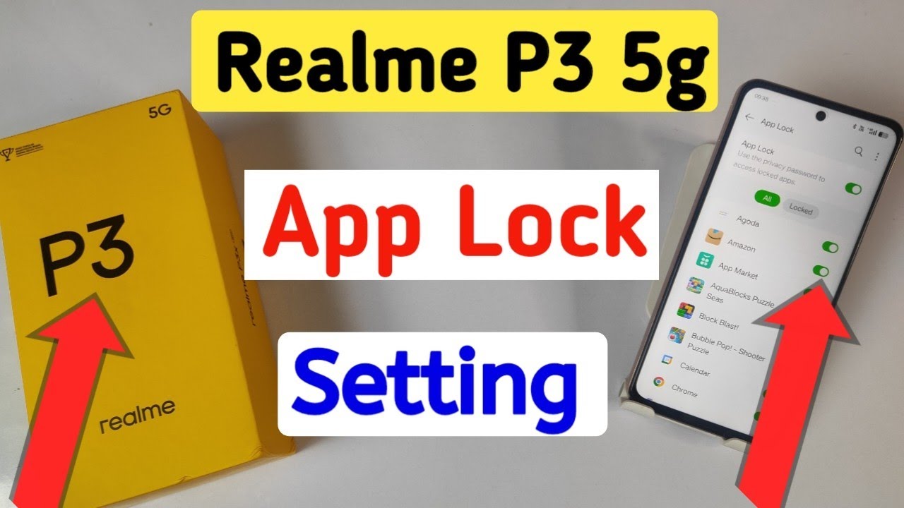 Realme p3 5g App lock settings | How to lock apps in realme p3 5g - YouTube