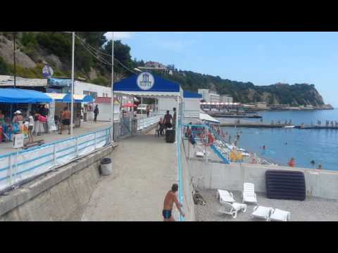 Beach in Yalta on the Black Sea