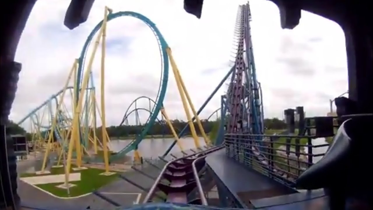 Riding MAKO coaster at SeaWorld, Front Row POV with The Tim Tracker ...