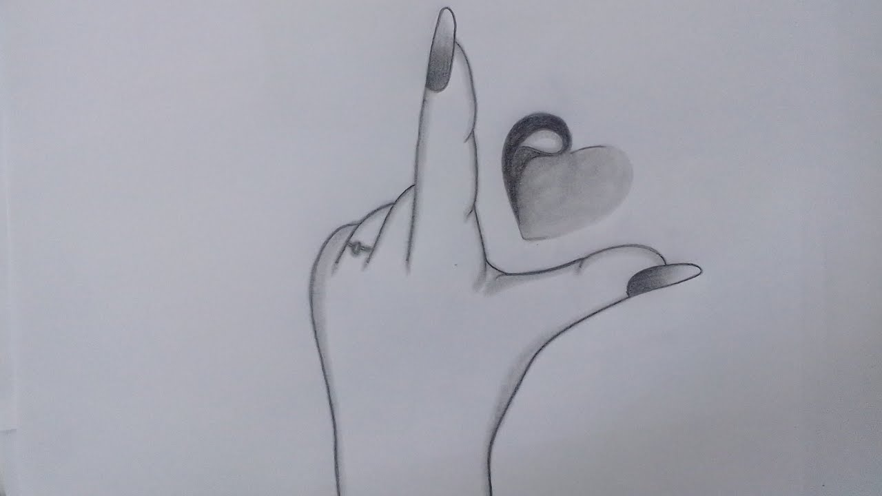 How to draw beautiful hand/love drawing/pencil sketch step by step ...