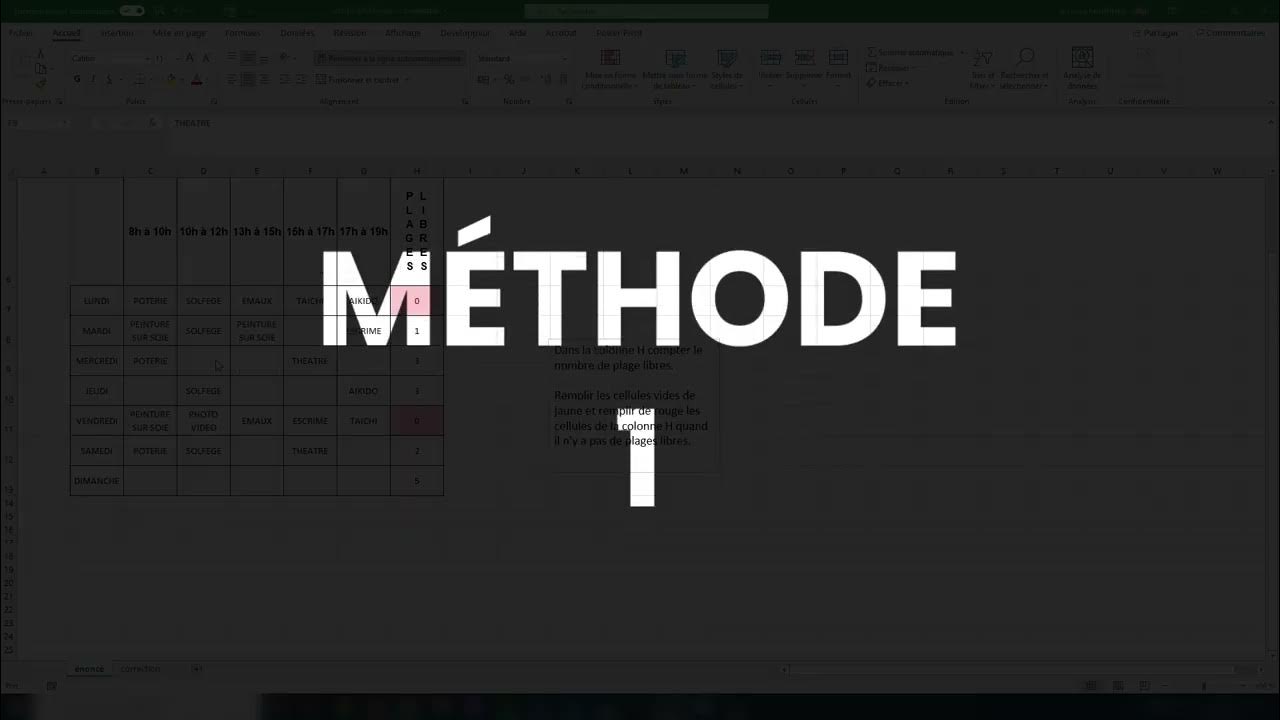 Résolution de l'exercice 13 - application Mise en forme conditionnelle ...