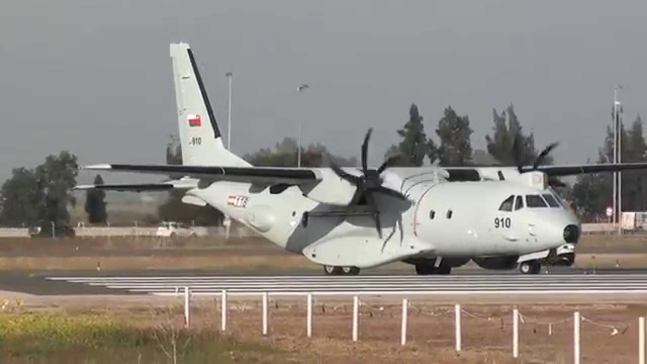 Oman Air Force CASA C-295MPA Persuader (910) Take Off Sevilla LEZL ...