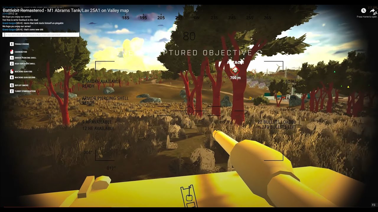 Battlebit Remastered - M1 Abrams Tank/Lav 25A1 on Valley map - YouTube