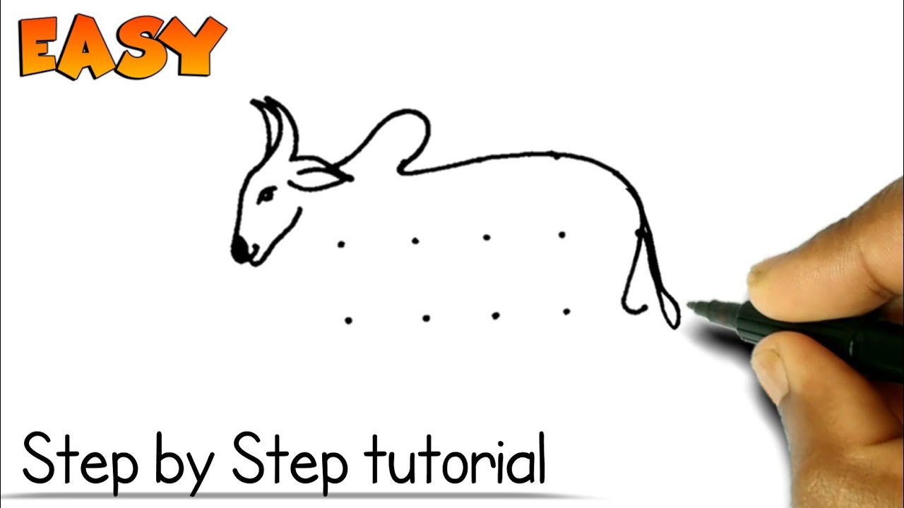 how to draw a ox | easy ox drawing from dots | आसान बैल ड्राइंग | bull ...