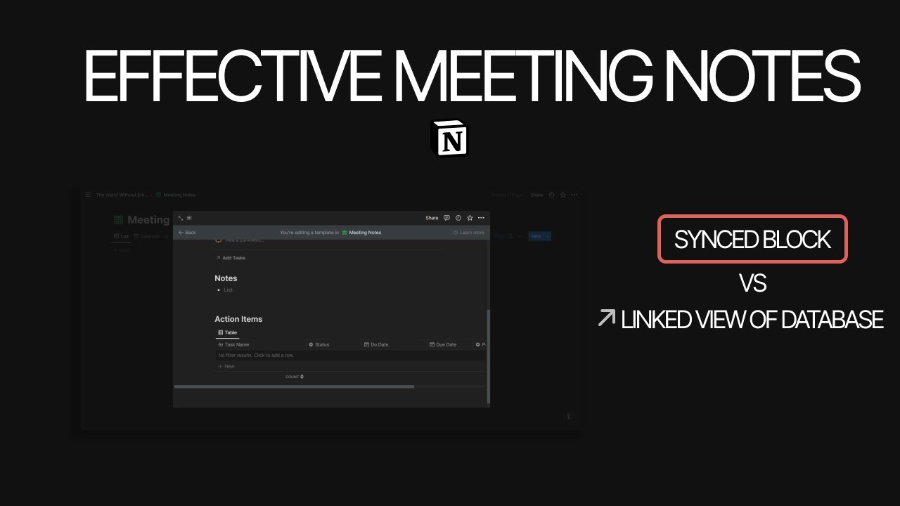 How to take effective meeting notes in notion (2 ways) - YouTube