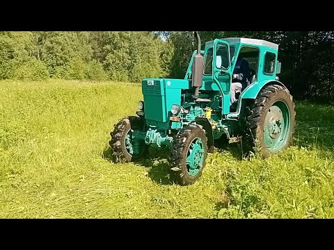 Настоящий покос травы. Новым трактором т-40