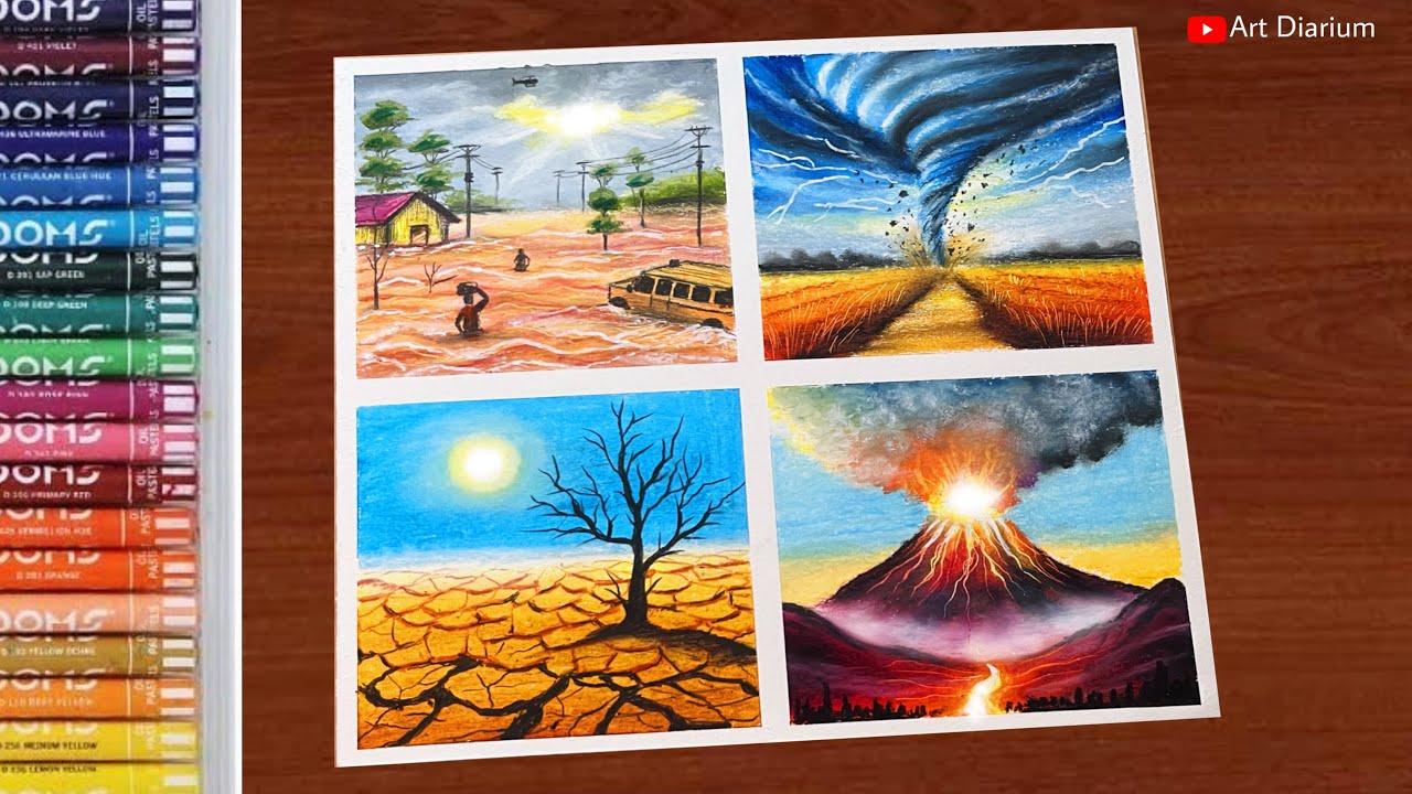 International day for Disaster Reduction Drawing with Oil Pastel for ...