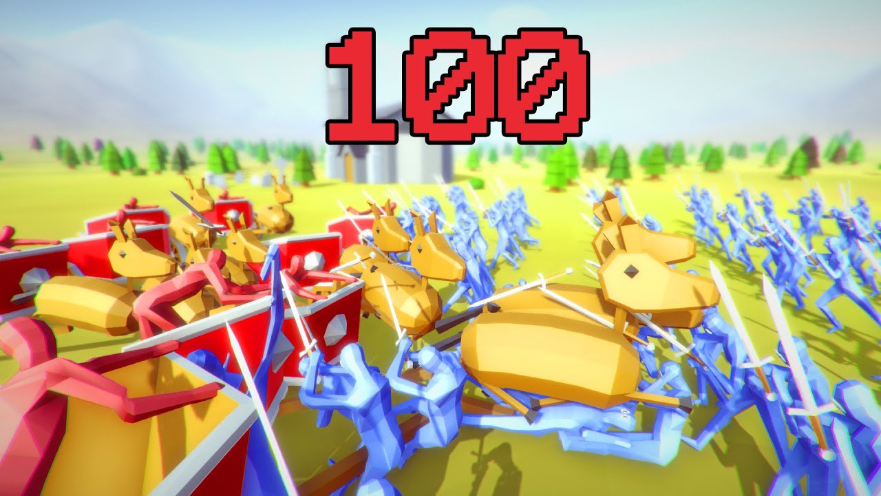 100 ANYTHING VS 10 CHARIOTS | Totally Accurate Battle Simulator (TABS ...