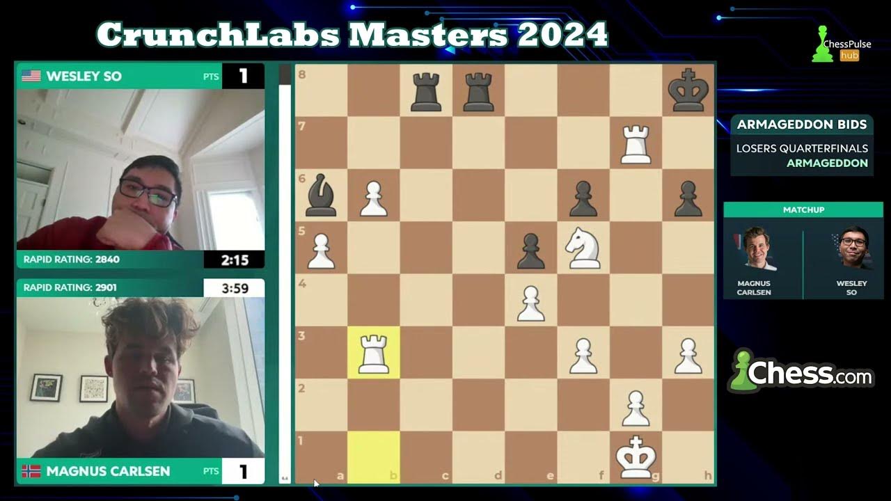 Stressful Tie-Break || Magnus Carlsen vs Wesley So || CrunchLabs Masters 2024 - YouTube