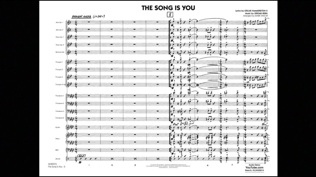 The Song Is You arranged by Mark Taylor - YouTube