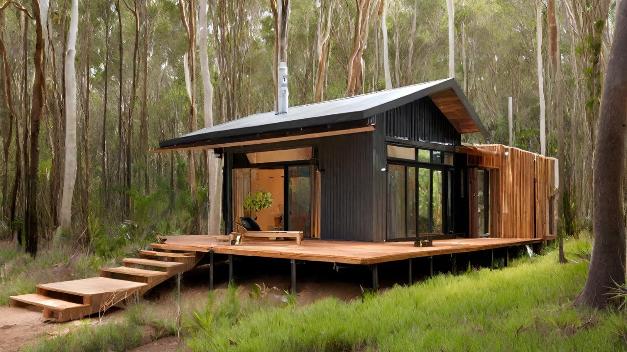 50 Australia Style Forest Low Cost Off-Grid Small House Design Ideas ...