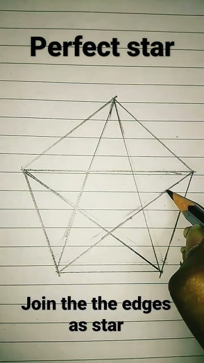 How to draw perfect star with pentagon # keerthidiaries #drawing - YouTube