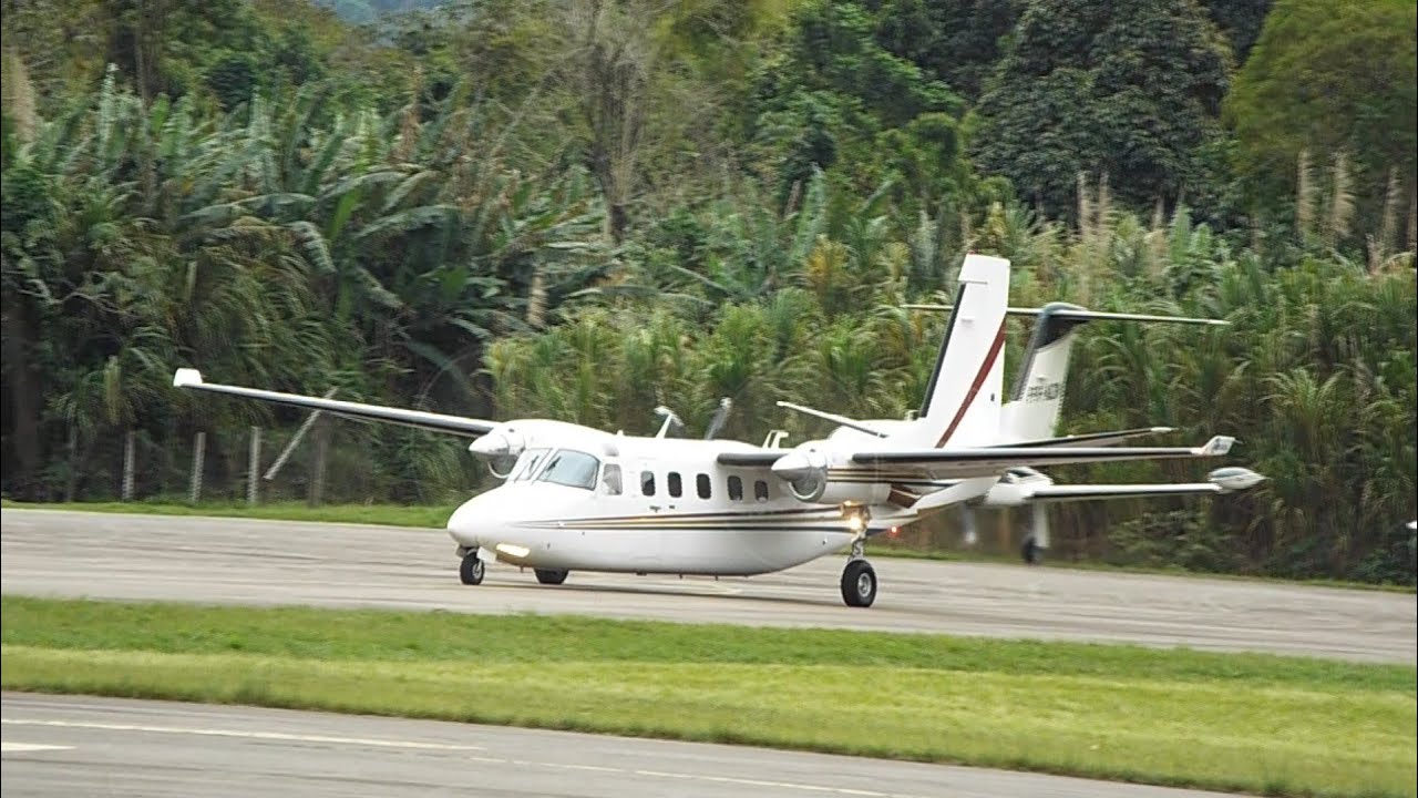 Rockwell Turbo Commander JetProp 900 decolagem em Angra dos Reis RJ ...