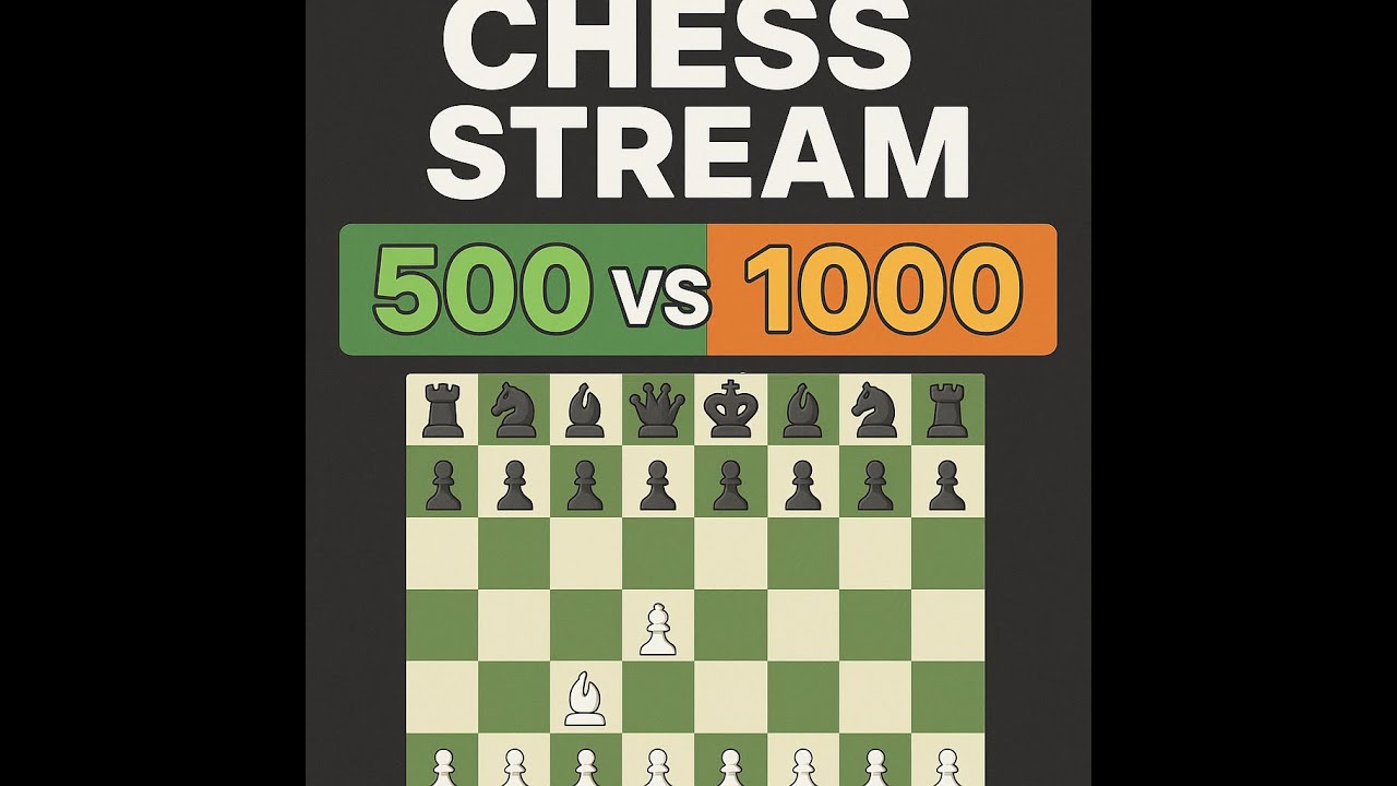 chess playing 500 vs 1000 rating - YouTube