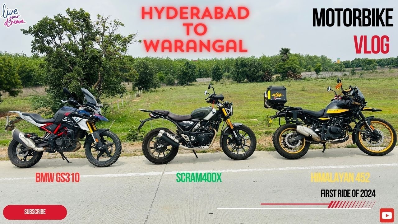 First Ride on the Himalayan 450 |Hyderabad to Warangal |BMW 310gs ...