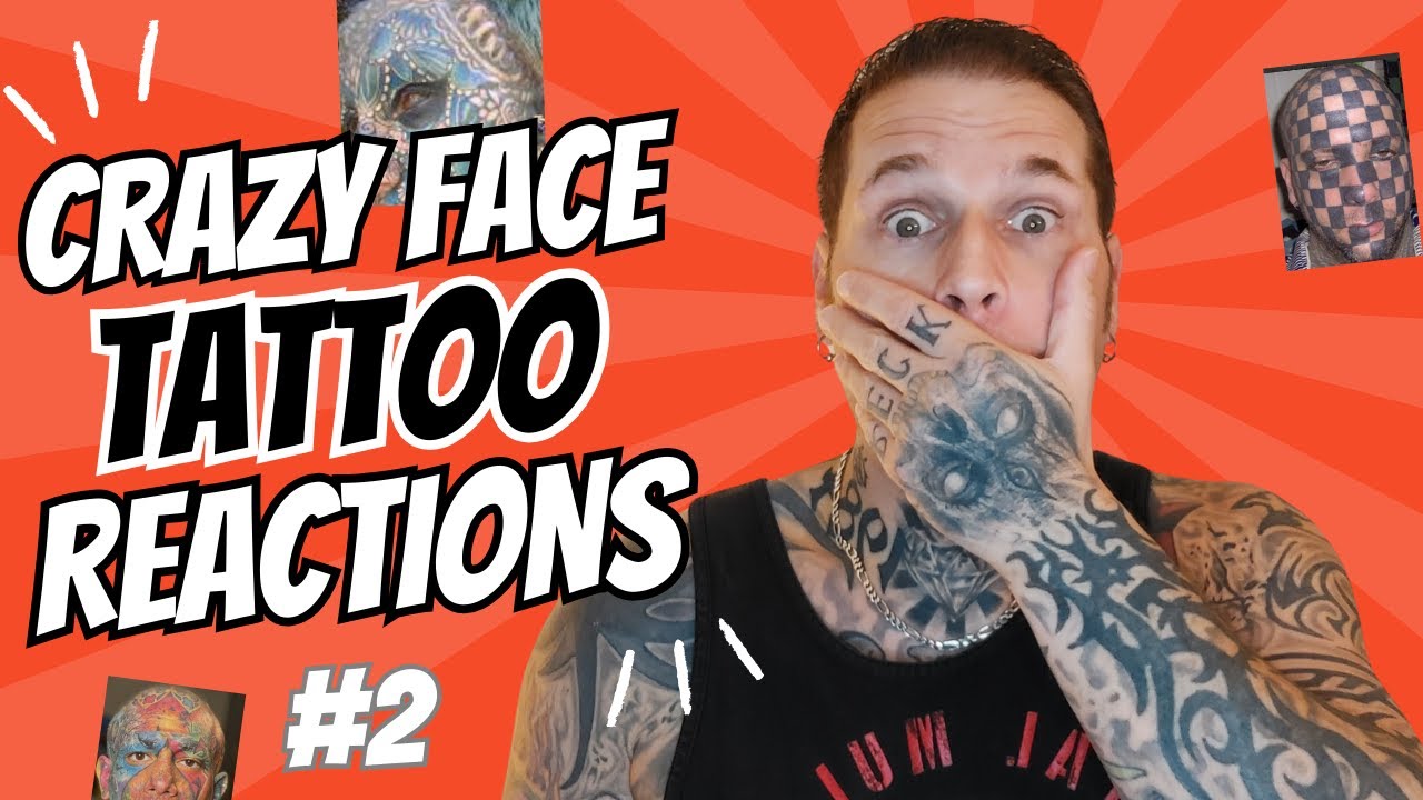 Crazy Face Tattoo Reactions Pt2.💯😮 - YouTube
