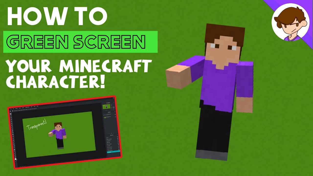 How to GREEN SCREEN your Minecraft character! - YouTube
