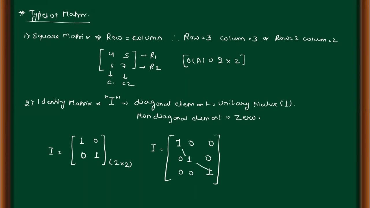Matrix (Revision) (Lecture 1) - YouTube